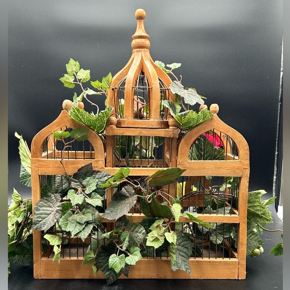 Vintage | Accents | Victorian Vintage Wood And Wire Bird Cage Cottage ...